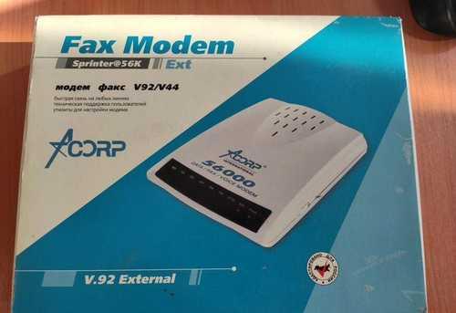 Fax modem Acorp v92 v44. Sprinter56k