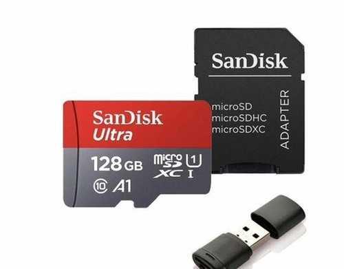 Microsd SanDisk Ultra 128Gb для экшн видео камер