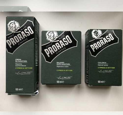 Proraso крем, бальзам, одеколон