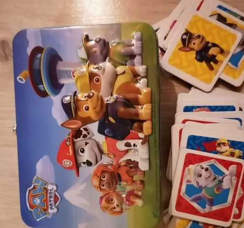 Щенячий патруль игра мемо в металлическом боксе