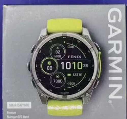 Garmin Fenix 8 51mm Solar Sapphire Yellow