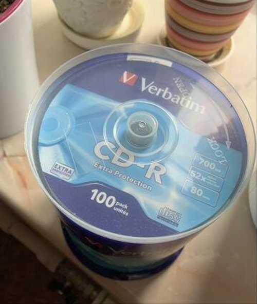 Verbatim Диски CD-R Verbatim 700Mb 52x CakeBox