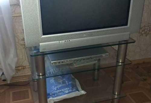 Телевизор со стеклянной тумбой