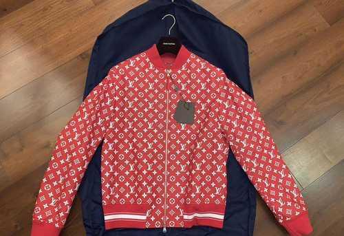 Louis Vuitton x Supreme Leather Jacket Red