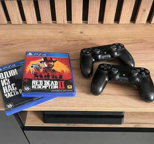 Sony playstation 4 slim 1tb 2 геймпада