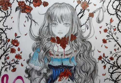 Рисунок: "Слёзы и розы"