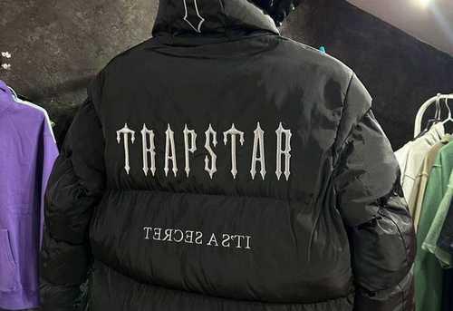 Зимняя куртка пуховик Trapstar матовая чёрная