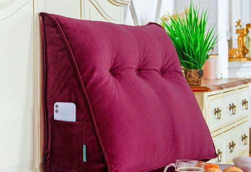 Подушка для изголовья дивана кровати Марсала 80*50