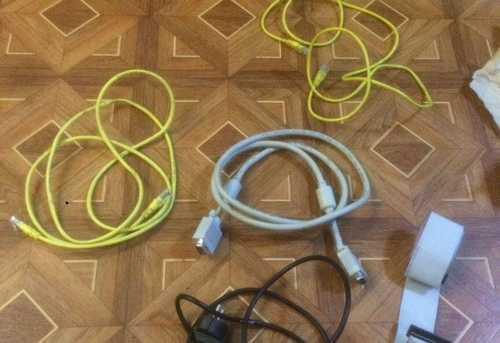 Шлейф ide, rj45, кабель vga