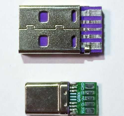 Разъёмы для быстрой зарядки 65Вт 5А Type-C USB