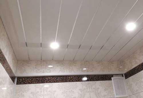 Комплект подвесного потолка пвх для ванной комнаты
