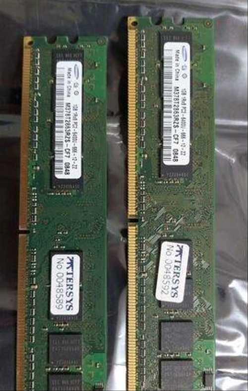 Озу Samsung 1gb 1Rx8 PC2 - 6400U - 666 оперативная