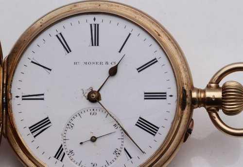 Золотые Карманные Часы Hy. Moser & Cie, 1904г