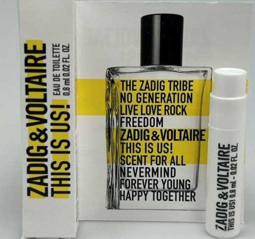 Пробники духов zadig & voltaire this is us (L) edT