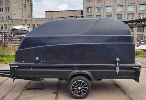 Прицеп 3,45*1,5 с крышкой (Черный) М-111345