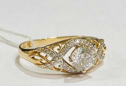 Золотое кольцо с фианитами (12000)*