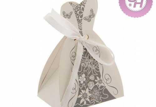 Коробка бонбоньерка "Платье Невесты", 6,6*9,6 см