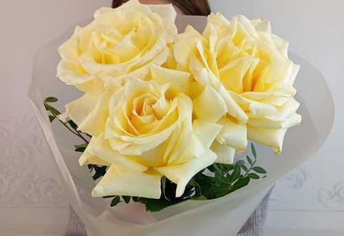 Букет из лимонных роз Эквадор Доставка цветов