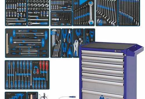 Набор инструментов board в синей телеге 325 пр