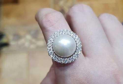 Серебряные кольца с жемчугом Эдисон