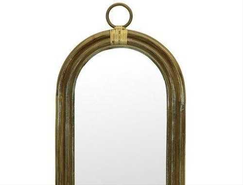 Зеркало из натур.ротанга олива, выставочный
