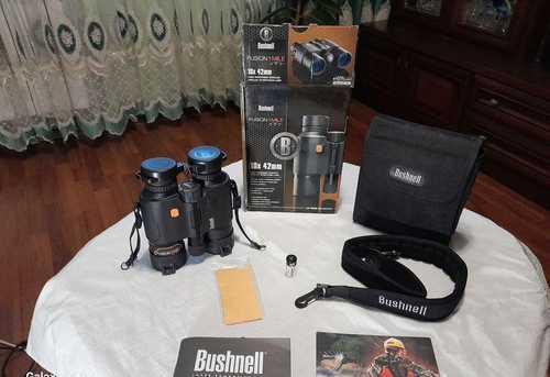 Бинокль с дальномером bushnell fusio 1M 10X42 ARC