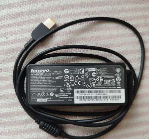 Зарядное устройство для ноутбука lenovo 45w 20v