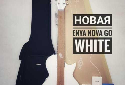 Новая Enya Nova Go White трансакустическая гитара