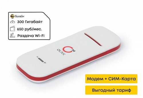 4G Модем Роутер с Wi-Fi + билайн интернет 650