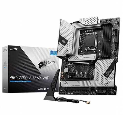 Материнская плата MSI PRO Z790-A MAX wifi Z790, LGA1700, 4*DDR5, 3*pciex16, 1*pciex1, 4*M.2, 2*TypeC