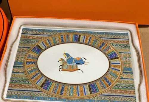 Фарфоровый поднос hermes Cheval d'Orient