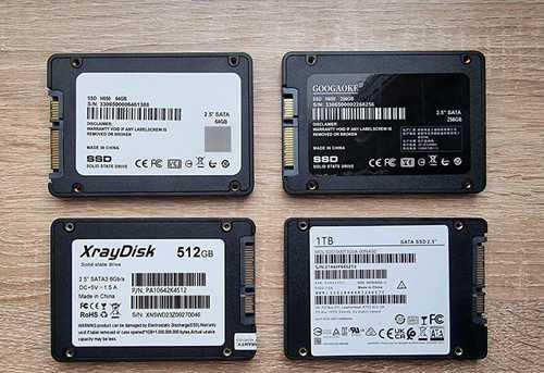 SSD 64 гб, 256 гб, 512 гб, 1 тб