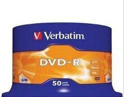 Verbatim Диски DVD-R 4.7Gb 16-х, 50шт, Cake Box (4
