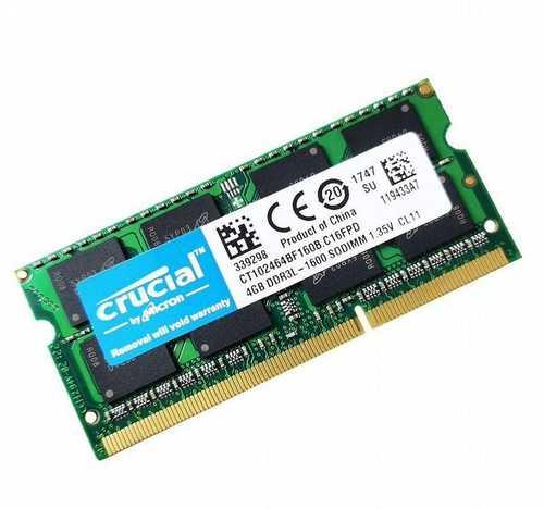 Оперативная память Crucial 4 GB 1600 DDR3L