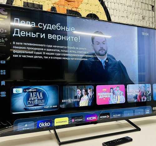 Огромный Новый яркий Sber 140см SMART TV 4K UHD