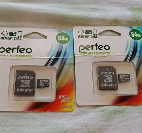 Карта памяти MicroSD Perfeo 64 Gb / FAT32