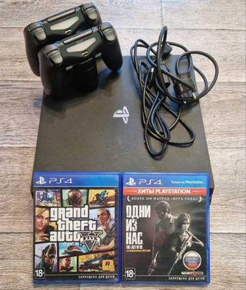 Sony playstation 4 pro 1tb + 2 игры