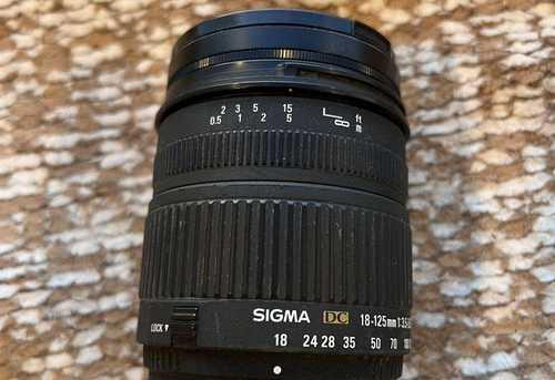 Sigma DC 18-125mm 1:3.5-5.6 D