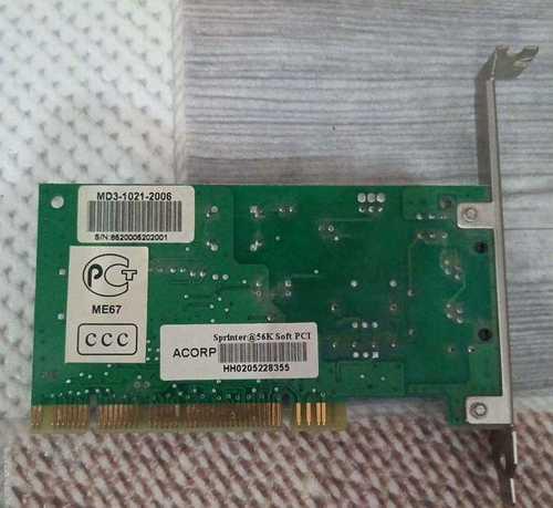 PCI DSL Модем Acorp Sprinter56K Soft PCI MD3-1021