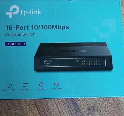 Коммутатор tp link tl-sf1016d, 16 портов