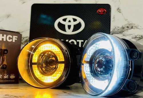 Лазерные противотуманки Toyota BI-LED c дхо