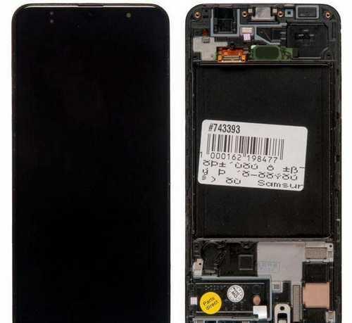 Дисплей для Samsung A307F (A30s) модуль Черный - O