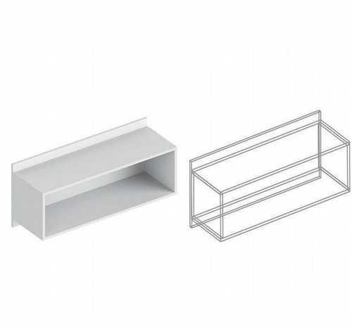 Полка настенная Вита №4 белый лофт