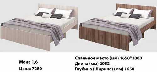 Кровать новая Мона размеры и цвета в ассортименте