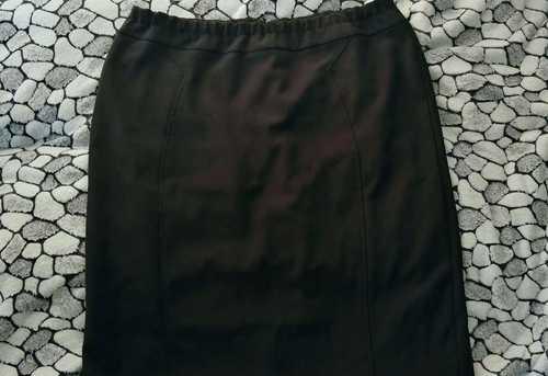 Чёрная юбка 52-54 с подкладкой