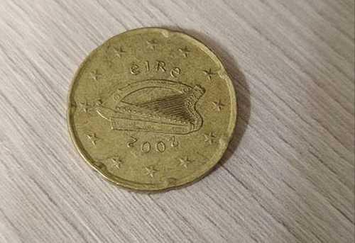 20 euro cent 2002 Ирландия