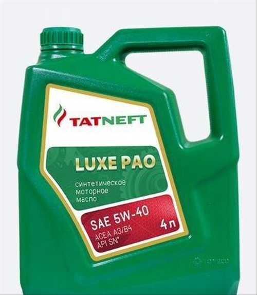 Моторное масло Татнефть luxe PAO 5w40