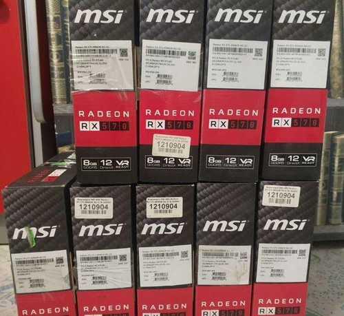 Коробки от видеокарт MSI AMD Radeon RX 570