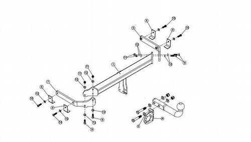 Фаркоп Mazda CX-7 2007-2012 с условно-съемным креп