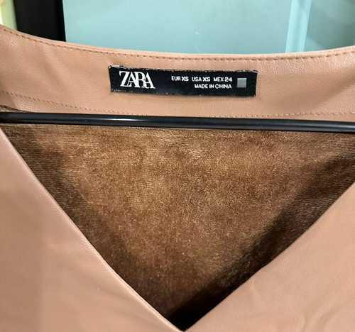 Кожаное платье zara